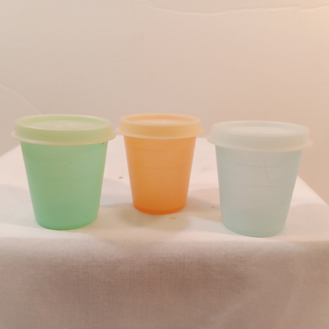 Set of 3 Vintage Tupperware Pastel Midget Storage Containers With Lids ...