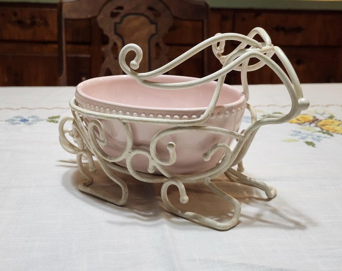 Princess House Exclusive Pavillion Metal Bunny Rabbit & Pink Ceramic ...