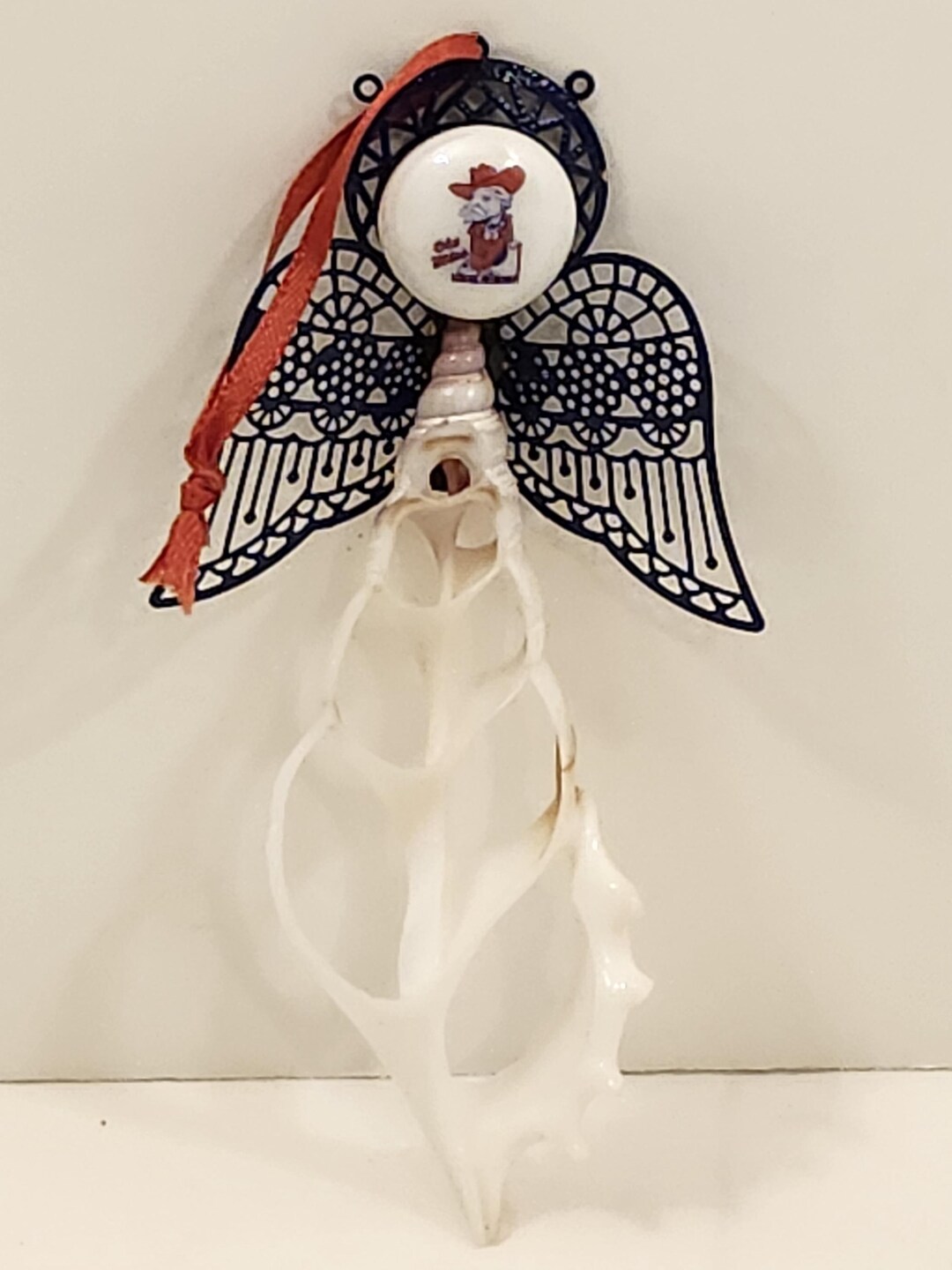 Vintage Handcrafted Tibia Seashell Sea Angel Holiday/ Christmas ...