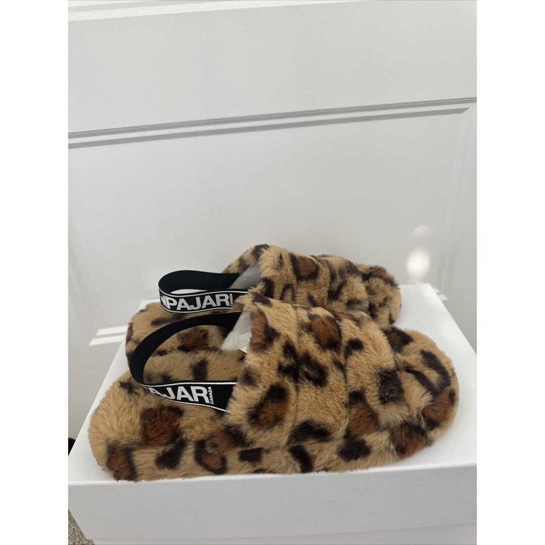 PAJAR Women's Shania Natural Leopard Slipper Size 10 EU 41 Beige Camel ...