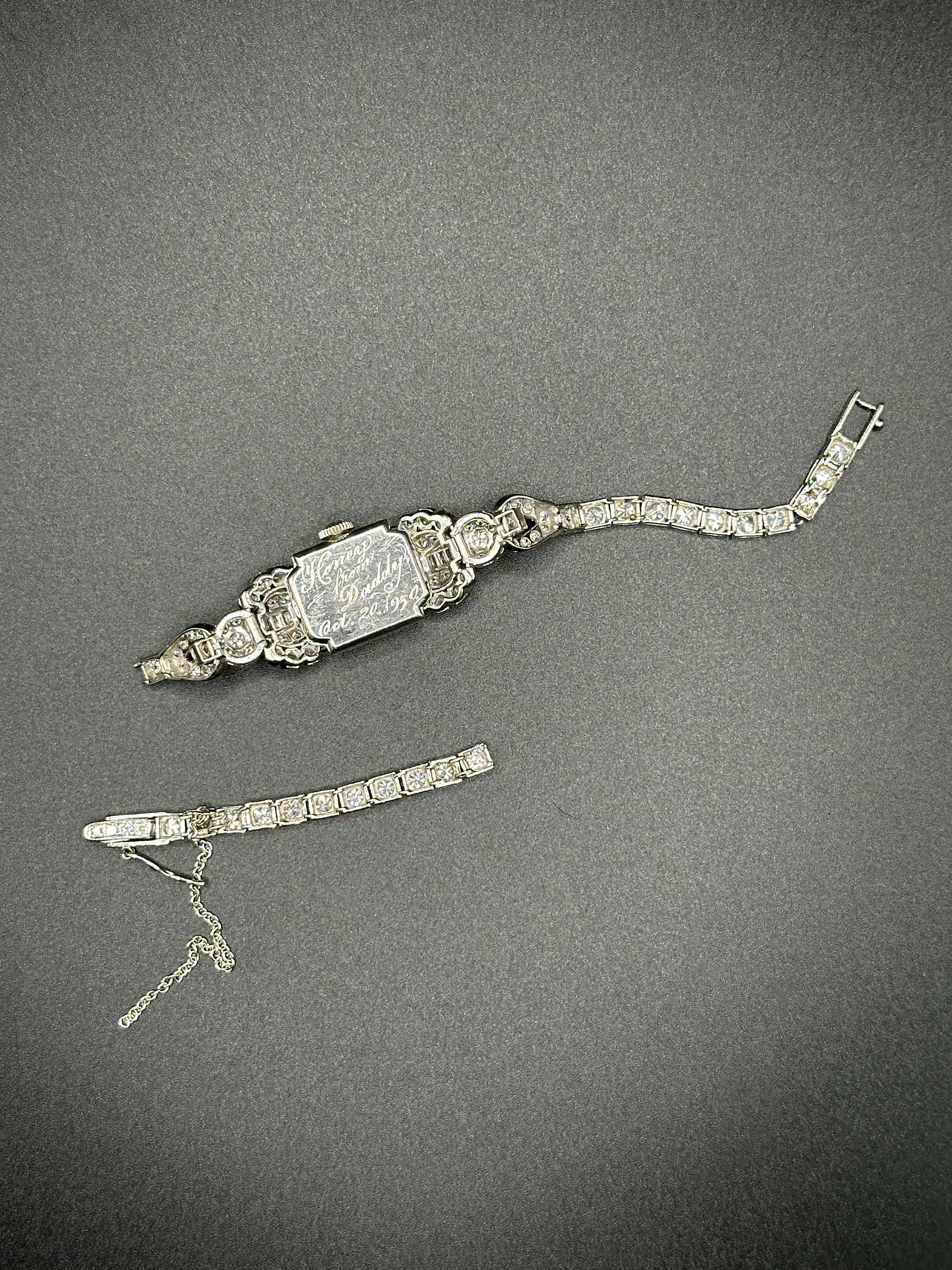 Vintage Art Deco Ladies Hamilton 750 Platinum & Diamond Watch - Etsy