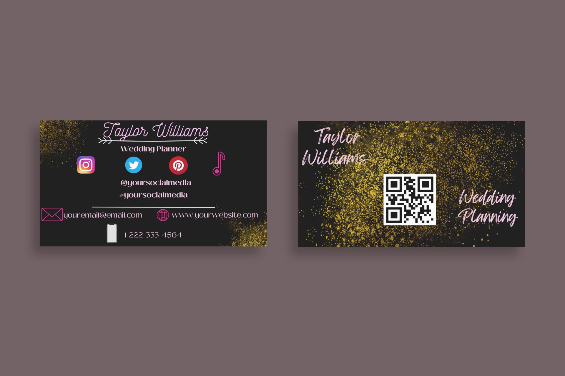 Digital Editable Business Card Template - Etsy