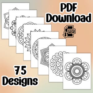 Mandala Coloring Pages for Kids, Teens and Adults: 75 Bold & Easy ...