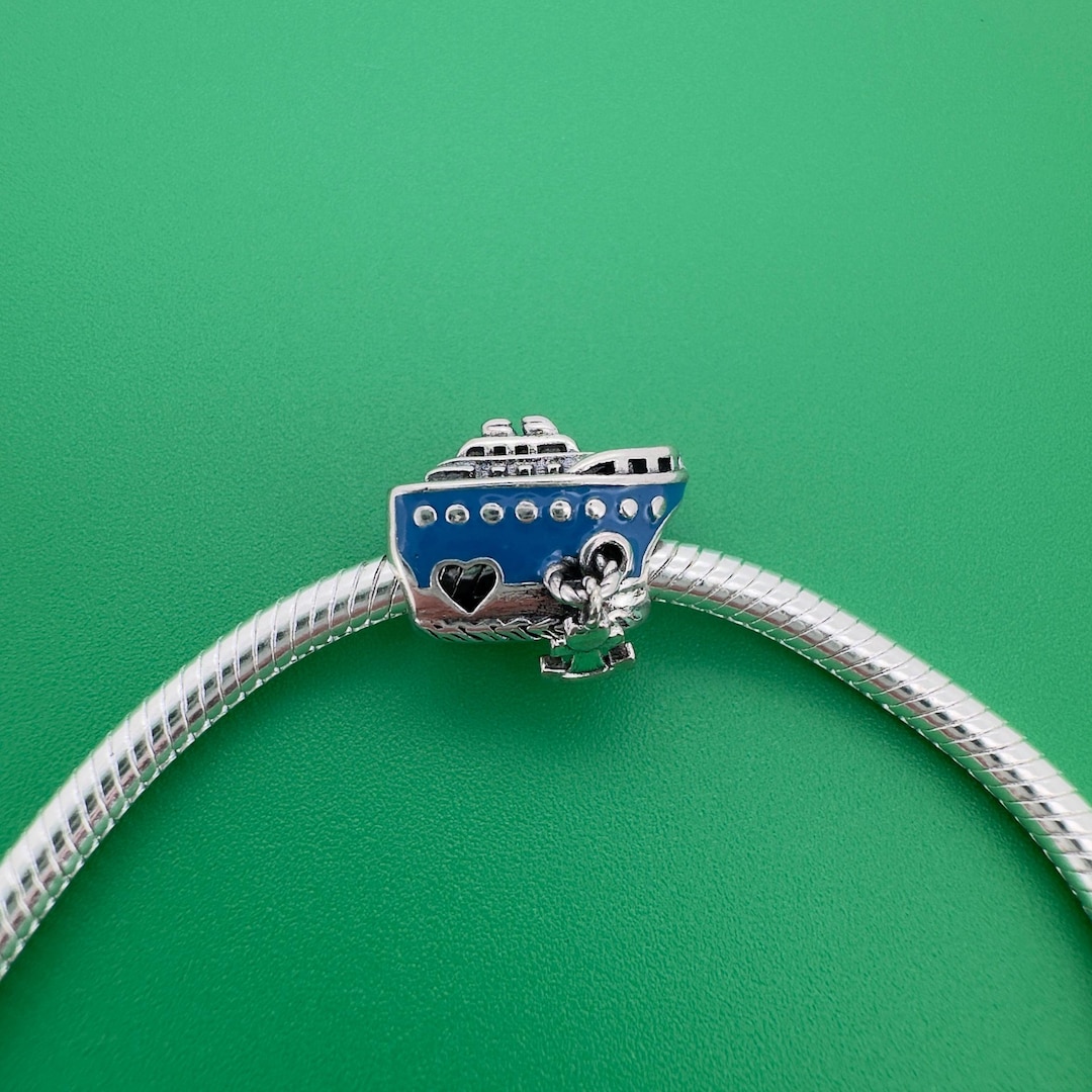 Anchored Cruise Ship Charms for Bracelet/s925 Sterling Silver/silver ...