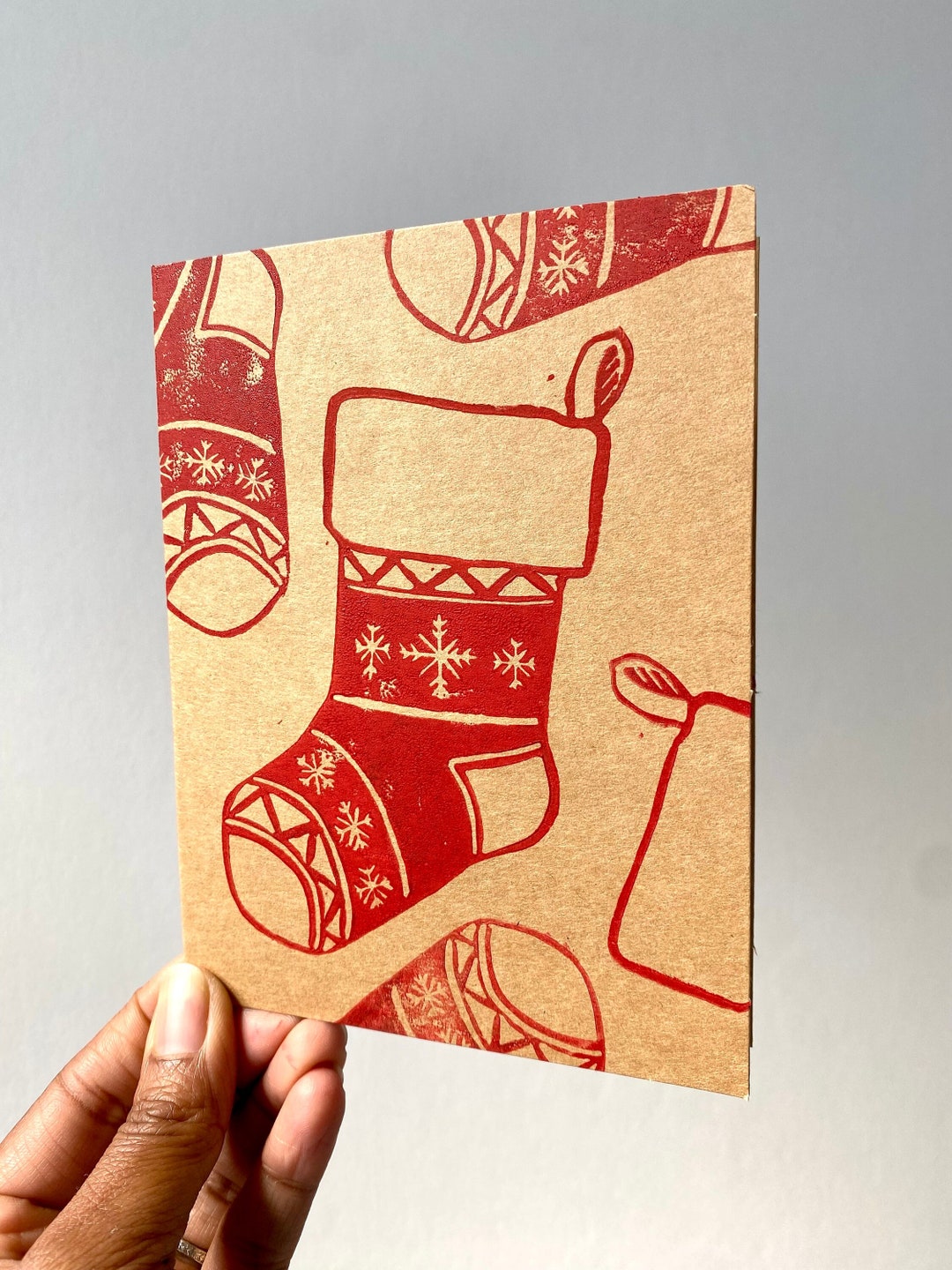 Christmas Stocking Greeting Card - Etsy
