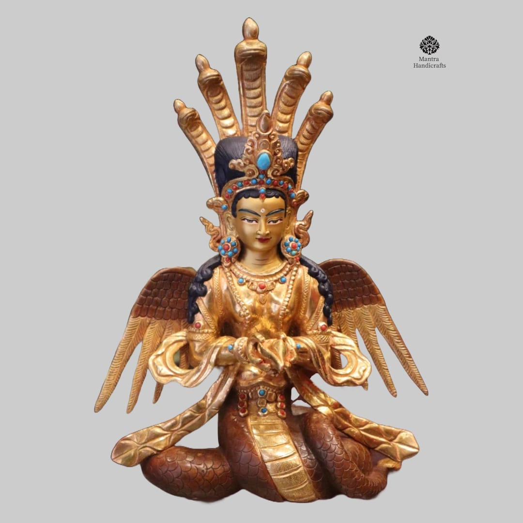Naga Kanya | Serpent Deity Buddhist Statue | Handmade in Nepal - Etsy