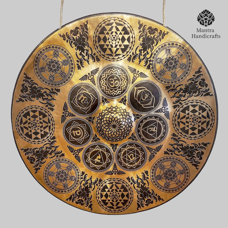 Hand-hammered Burmese Gong | Healing Sounds Tibetan Gong | Handcrafted ...