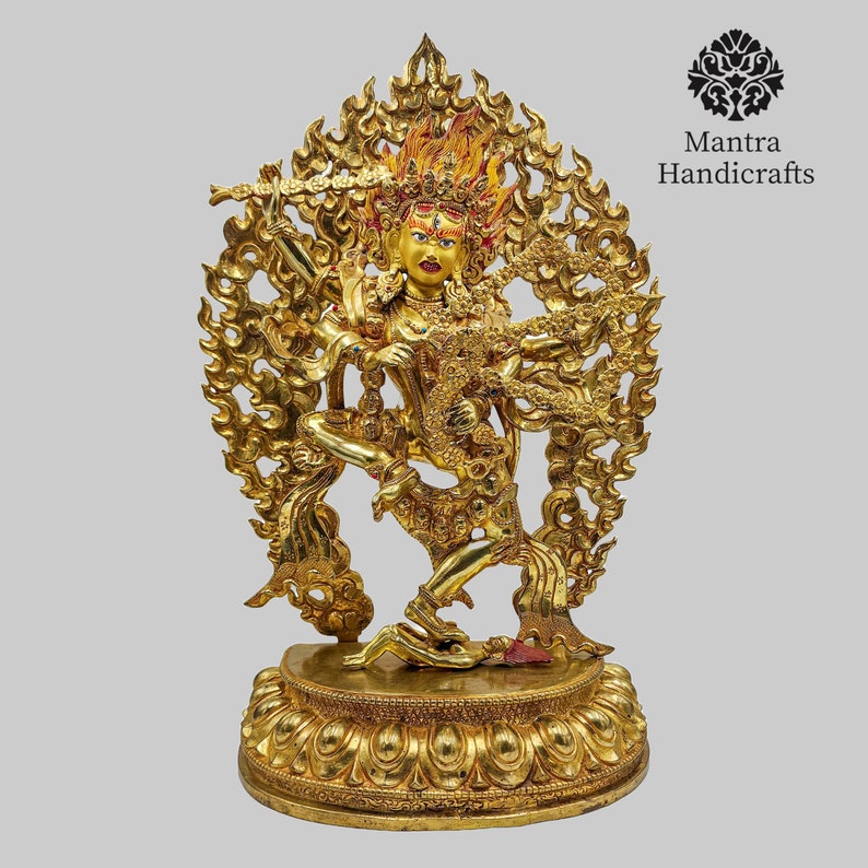 Goddess Kurukulla Statue red Tara Copper Sculpture Gilded With 24K Gold ...