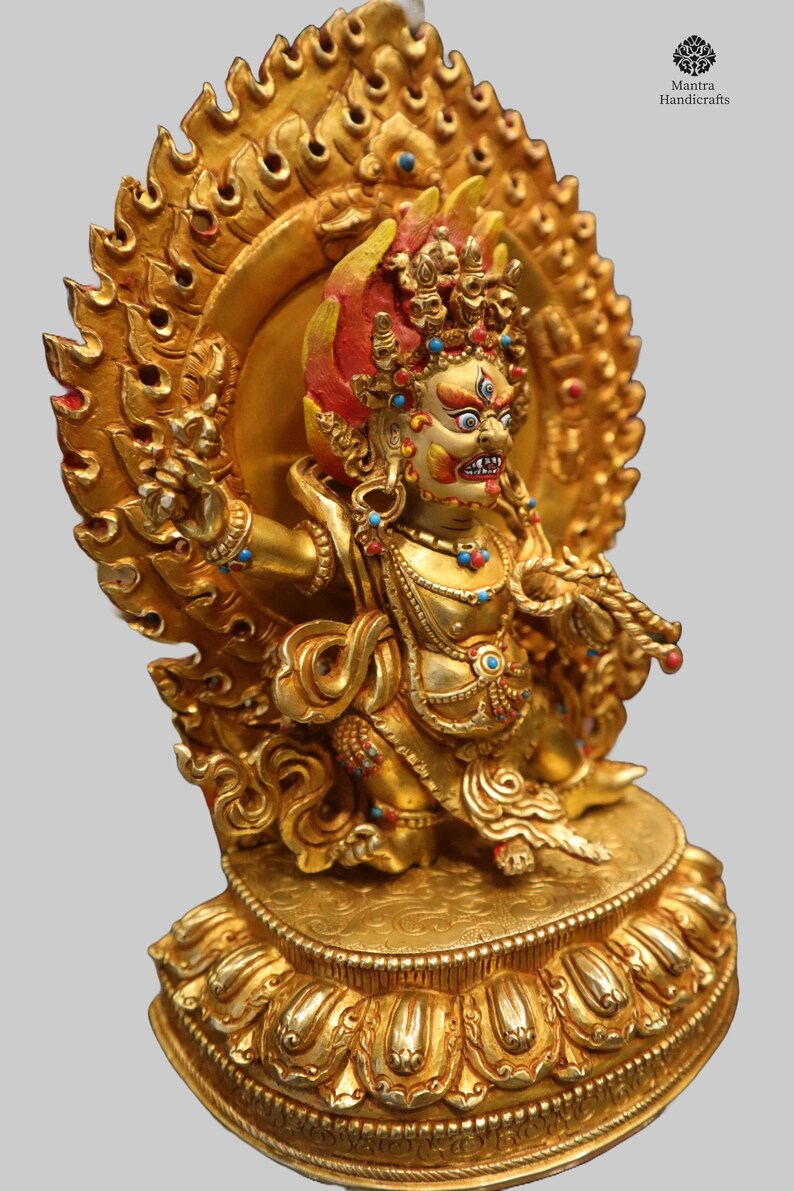 Vajrapani Statue | 24K Gold Gilded | Power & Protection Deity Nepal - Etsy