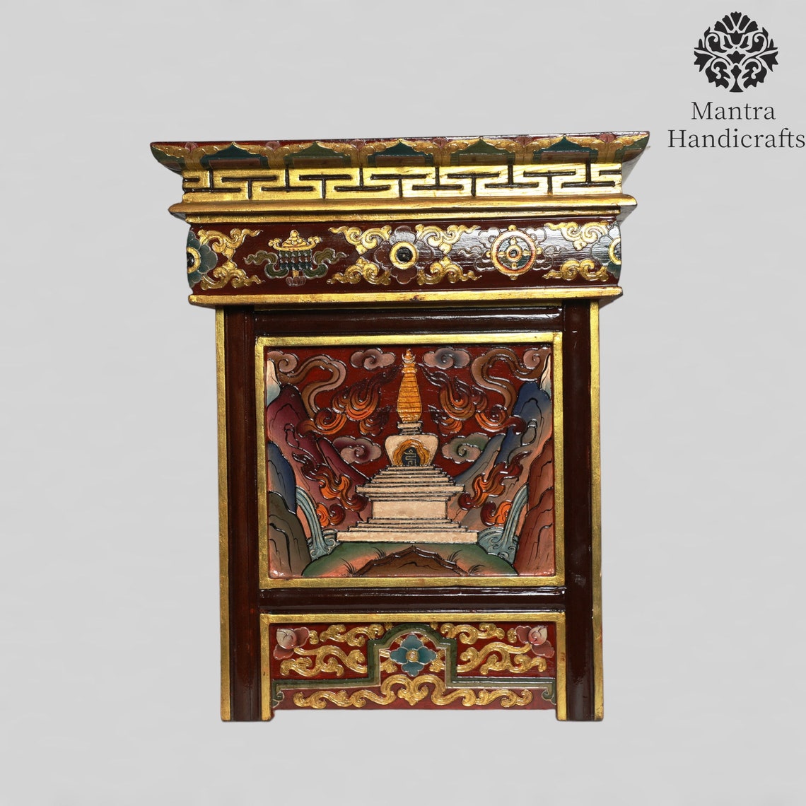 Hand-carved Trantrik Tibetan Wooden Carved Foldable Table Traditional ...