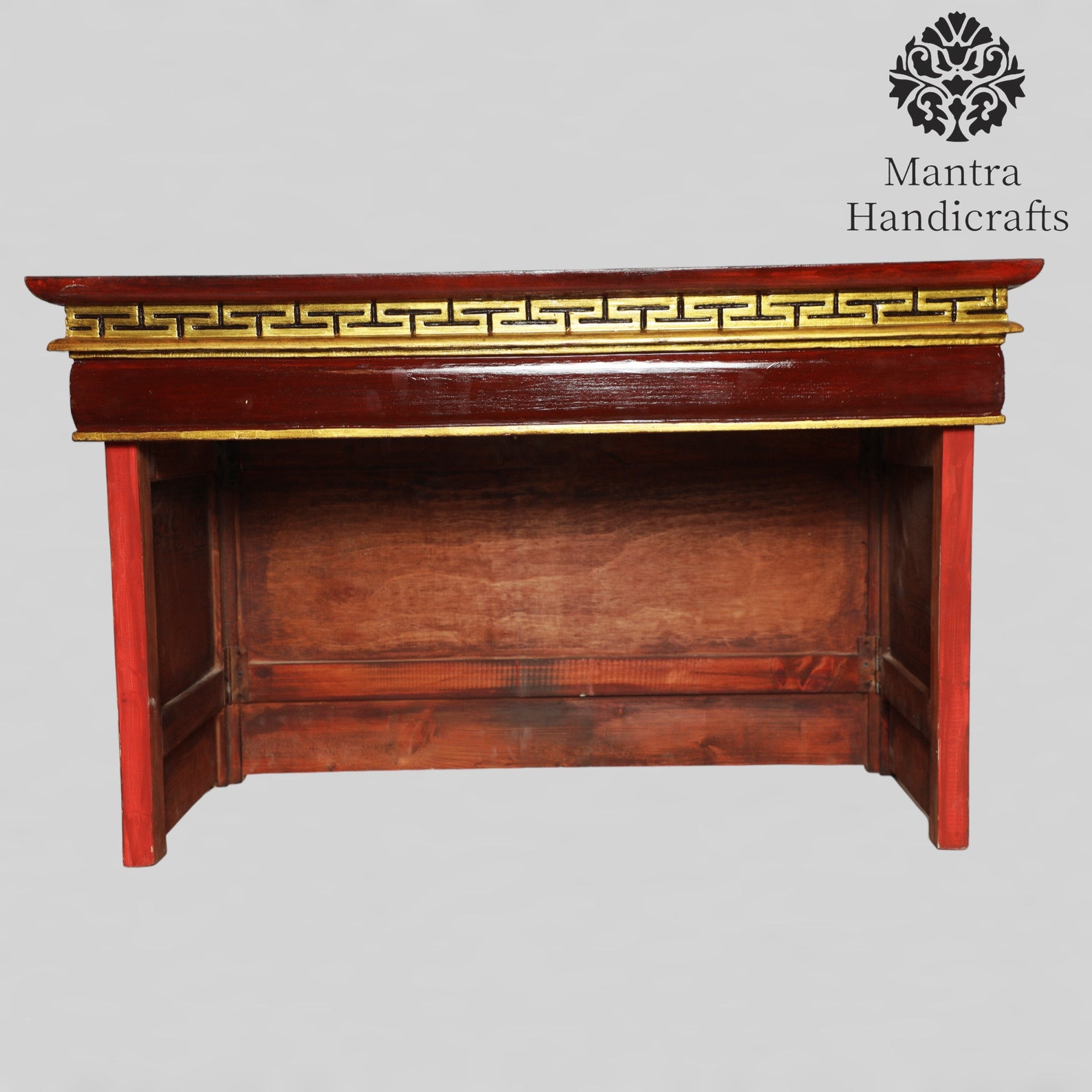 Hand-carved Trantrik Tibetan Wooden Carved Foldable Table Traditional ...