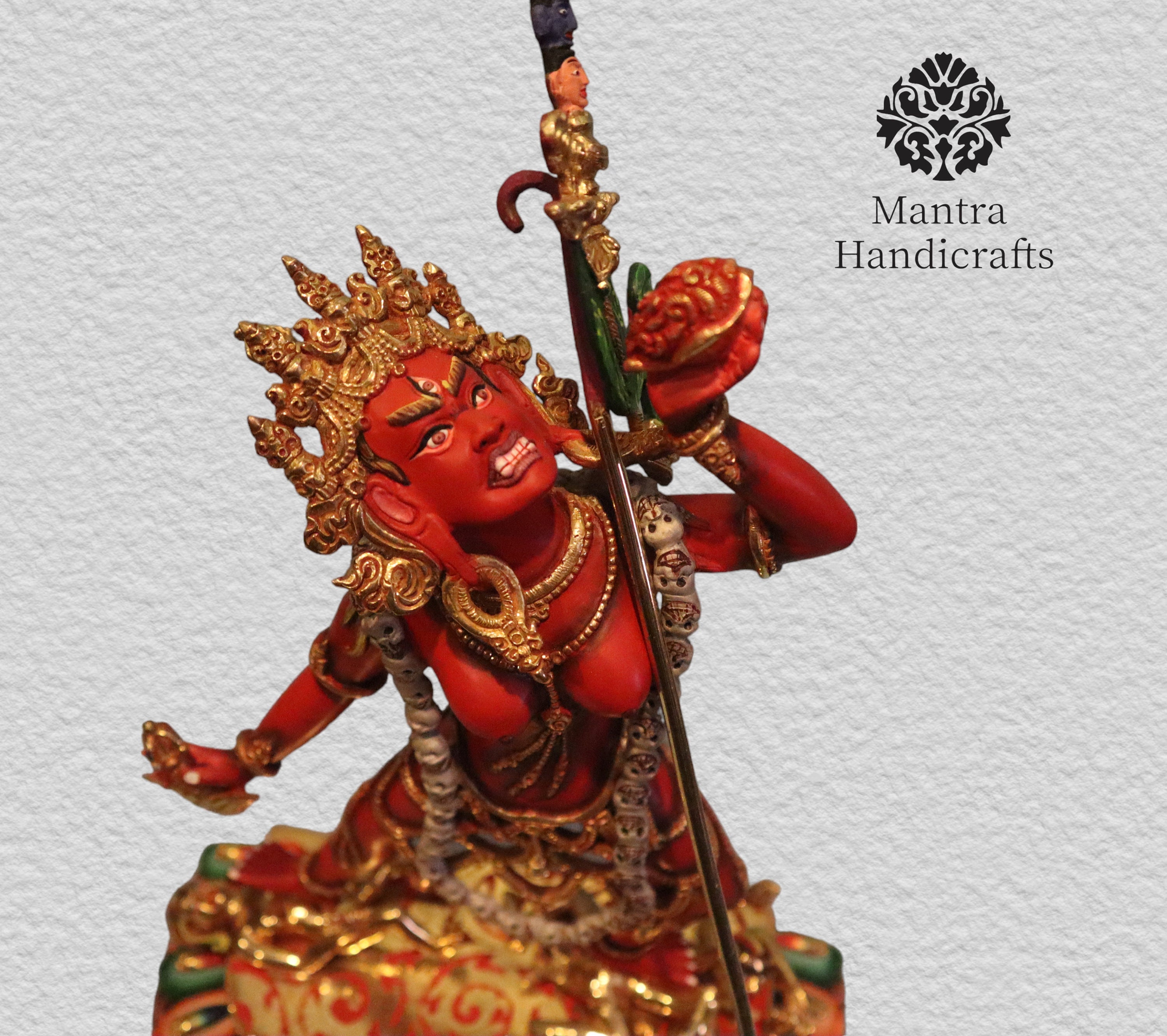 Hand Made Tibetan Buddhist Vajra Jogini Statue 24K Gold Gilded and ...