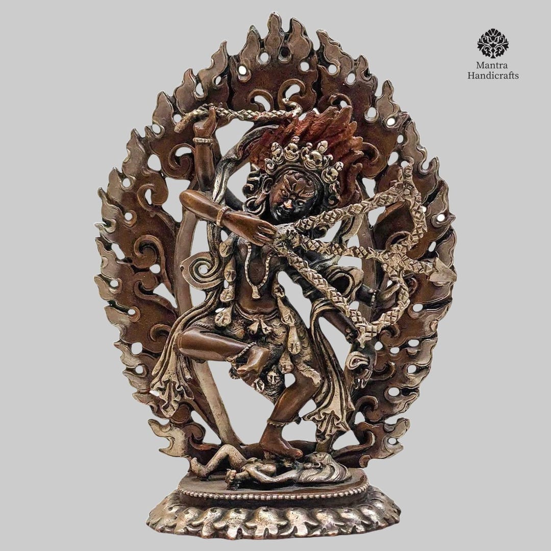 16cm Kurukulla Statue Buddhist Handmade Deity Sculpture Silver ...