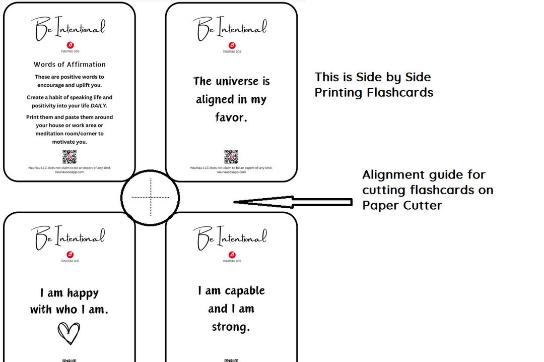 Printable Digital Download - Be Intentional - Words of Affirmation ...