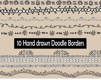 Doodle Frames Clipart Digital Frames Clipart Instant - Etsy