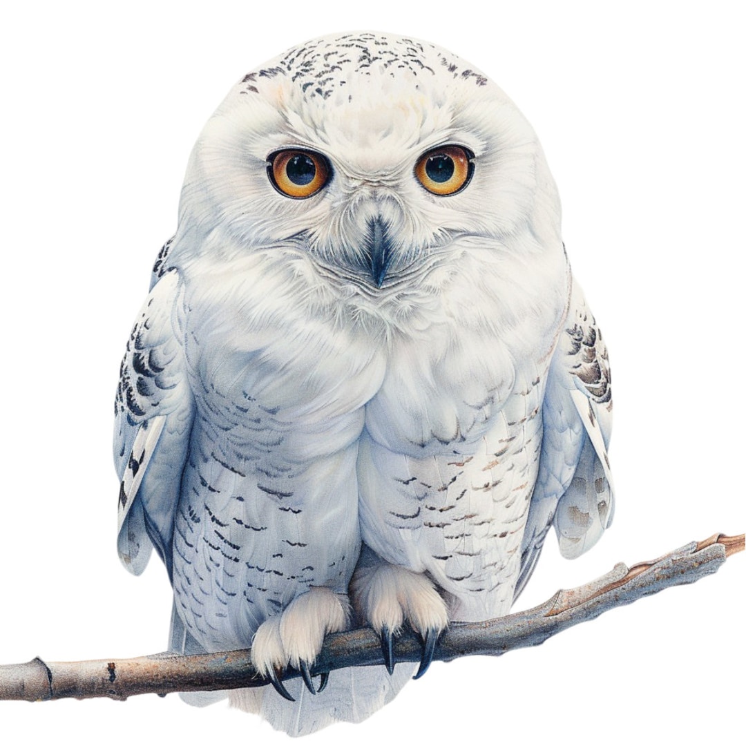 Snow Owl Clipart Bundle,12 High-quality JPG, Craft Art, Card Making ...