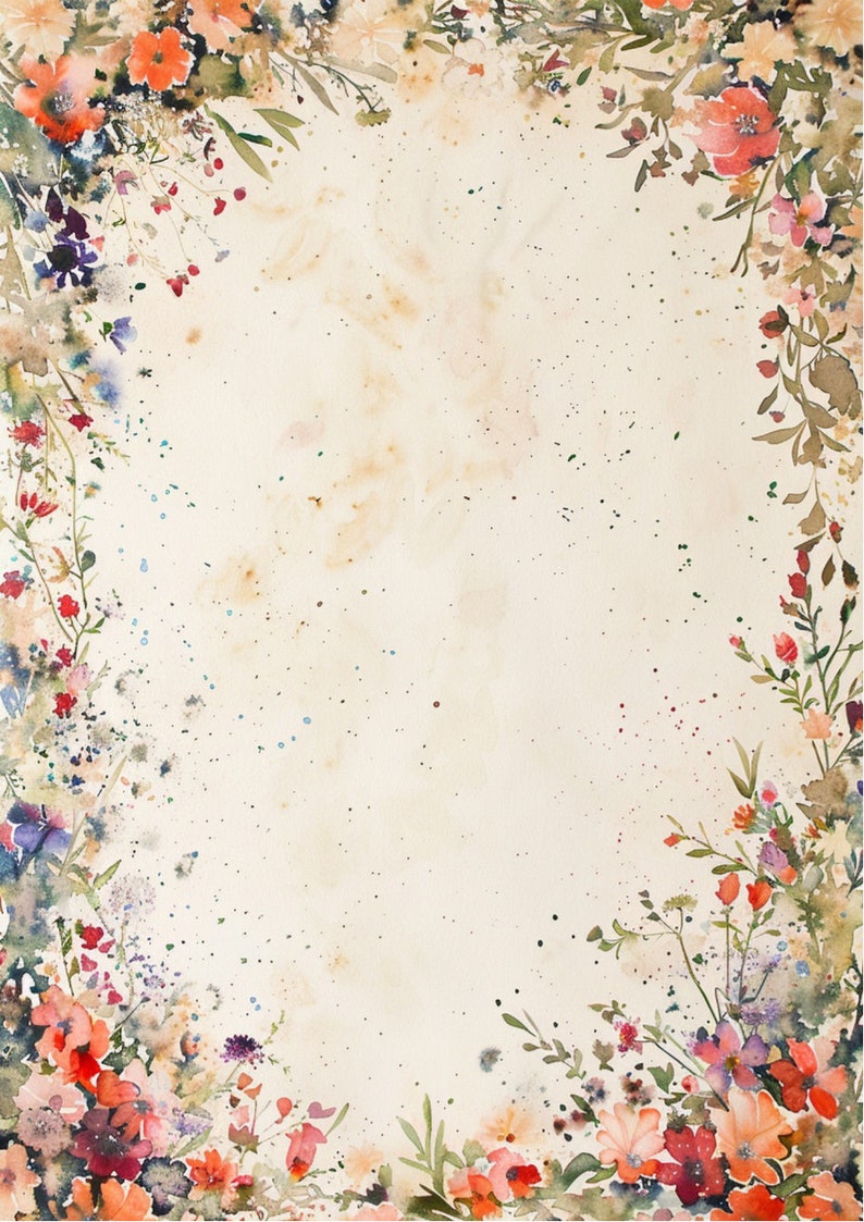15 Small Flower Frame 2 Clipart Bundle, 15 High-quality JPG, Craft Art ...