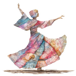 16 Abstract Woman Dancing Dancer Clipart Bundle, 16 High-quality JPG ...