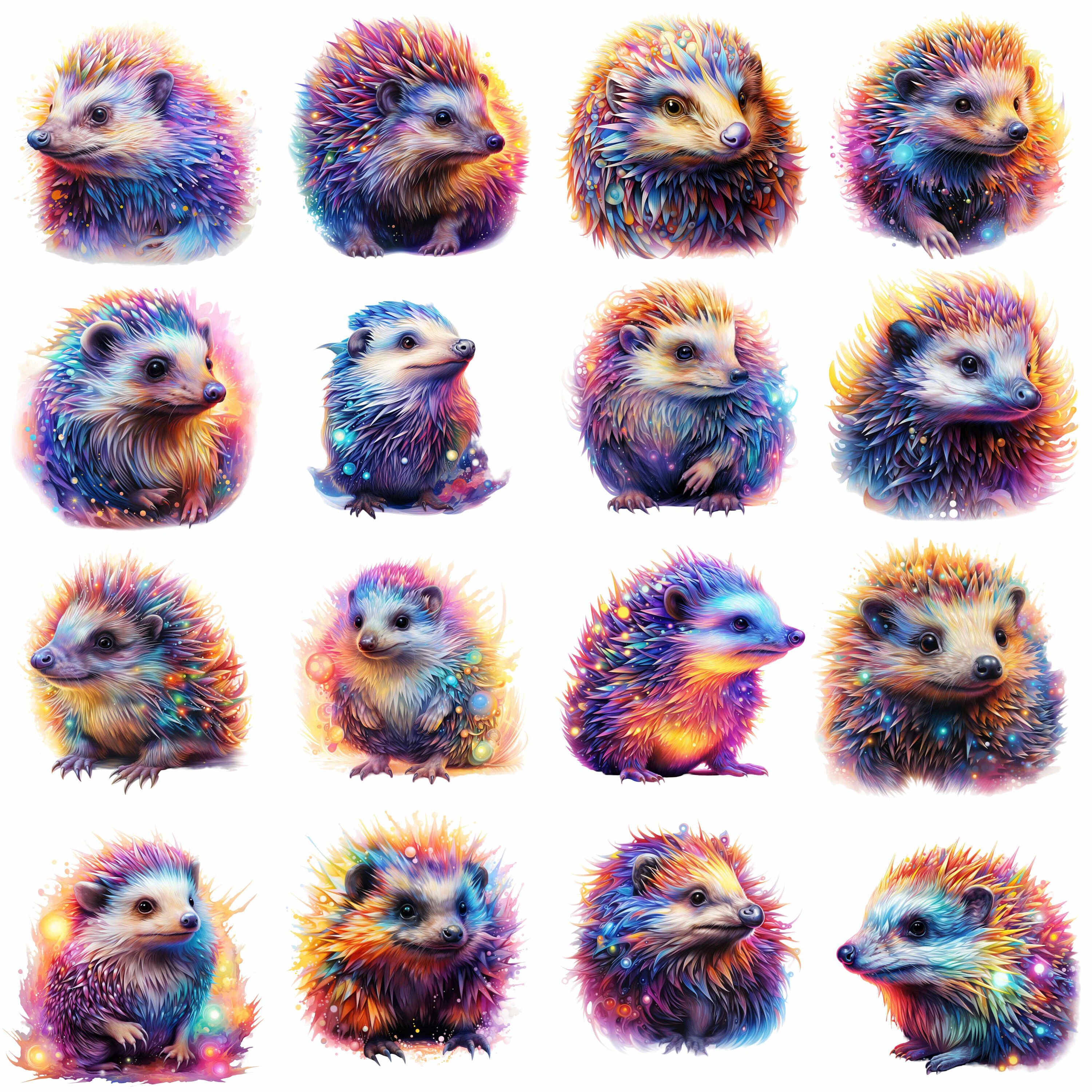Cosmic Hedgehog Clipart Bundle, High-quality JPG, Craft Art, Card ...