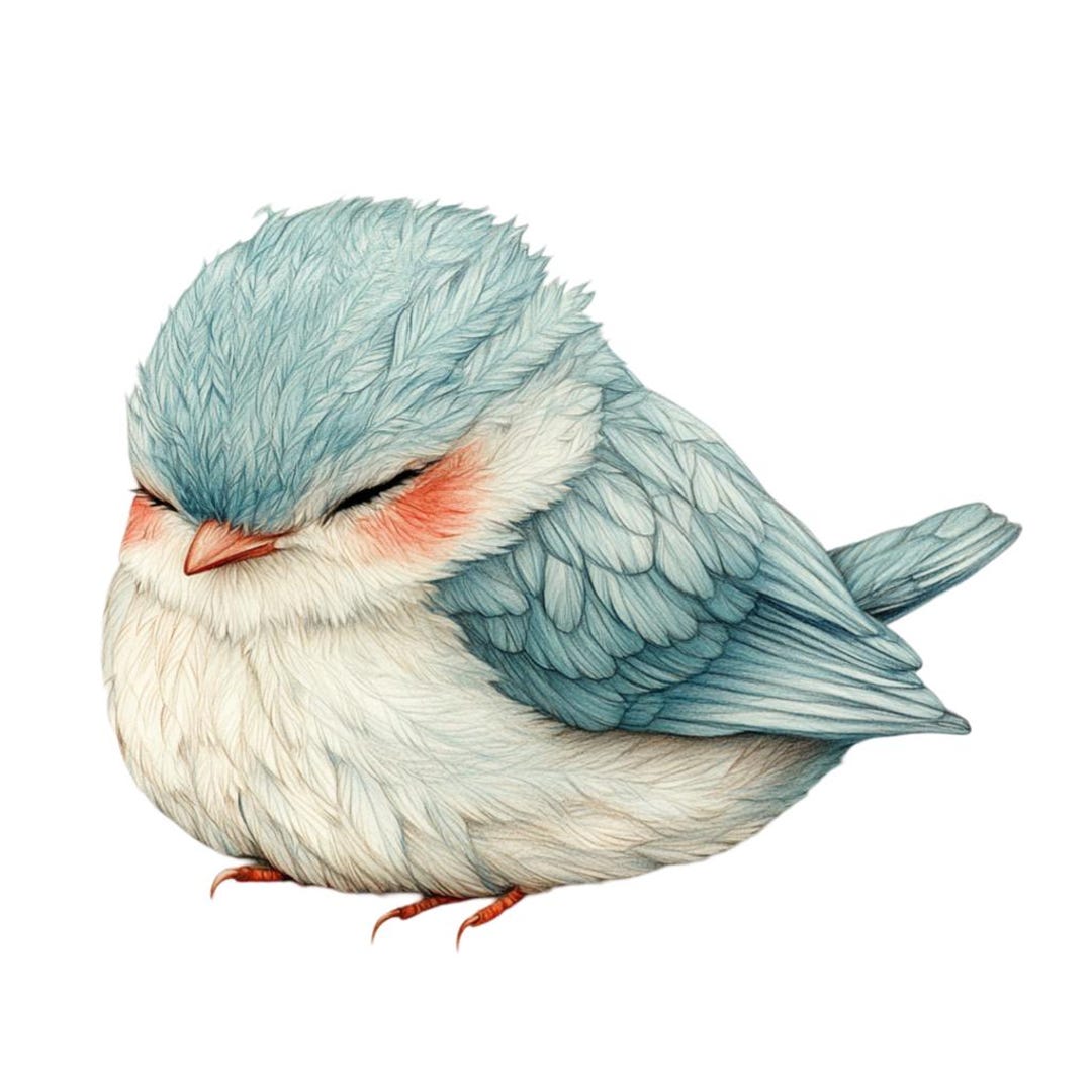 16 Cute Sleeping Bird Clipart Bundle, 16 JPG and Transparent PNG ...