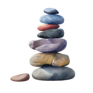Zen Rock Stone Towers Clipart Bundle, 16 High-quality JPG, Craft Art ...