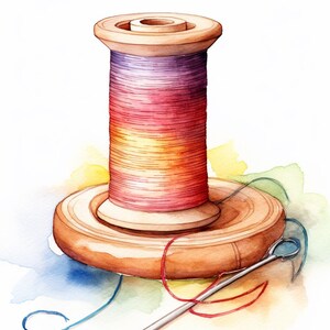 14 Sewing Notions Clipart Bundle, High-quality JPG, Craft Art, Card ...