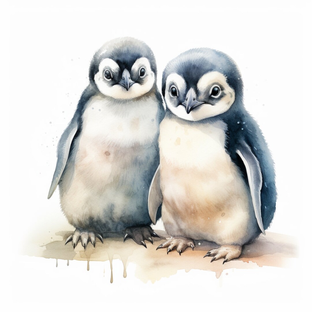 Penguin Friends Clipart Bundle, 12 High-quality Pngs, Nursery Art, Card ...