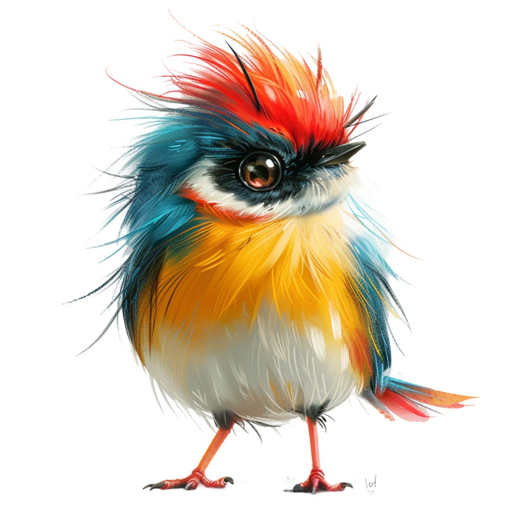 Colorful Bird Clipart Bundle, 16 High-quality JPG, Craft Art, Card ...