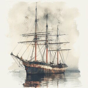 Victorian Harbor Clipart Bundle, 16 High-quality JPG, Craft Art, Card ...