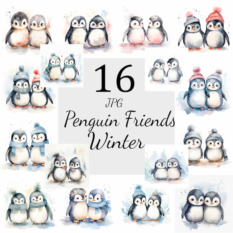 Winter Penguin - Etsy