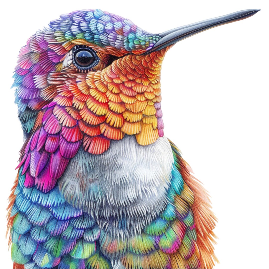 Iridescent Pastel Hummingbird Clipart Bundle, 14 High-quality JPG ...