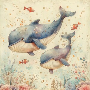 16 Whale Party Clipart Bundle, 16 High-quality JPG, Craft Art, Card ...