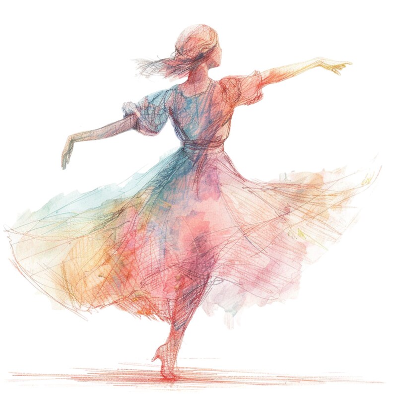 16 Abstract Woman Dancing Dancer Clipart Bundle, 16 High-quality JPG ...
