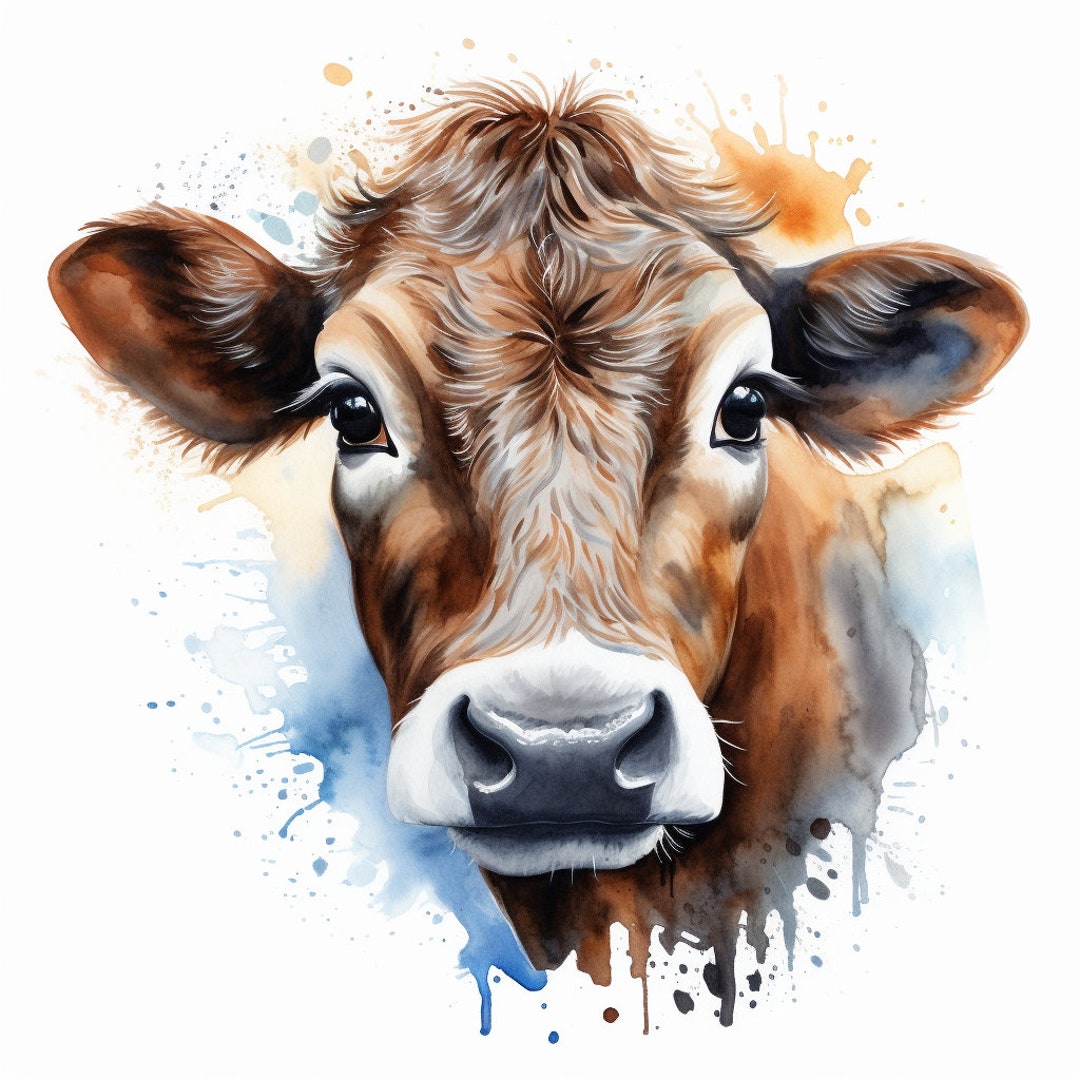 15 Cows Without Horns Clipart Bundle, High-quality JPG, Nursery Art ...