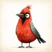 14 Silly Funny Cardinal Bird Clipart Bundle, JPG, Card Making, Clip Art ...