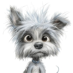 16 Crazy Wild Hair Dog Clipart Bundle, 16 High-quality JPG, Craft Art ...