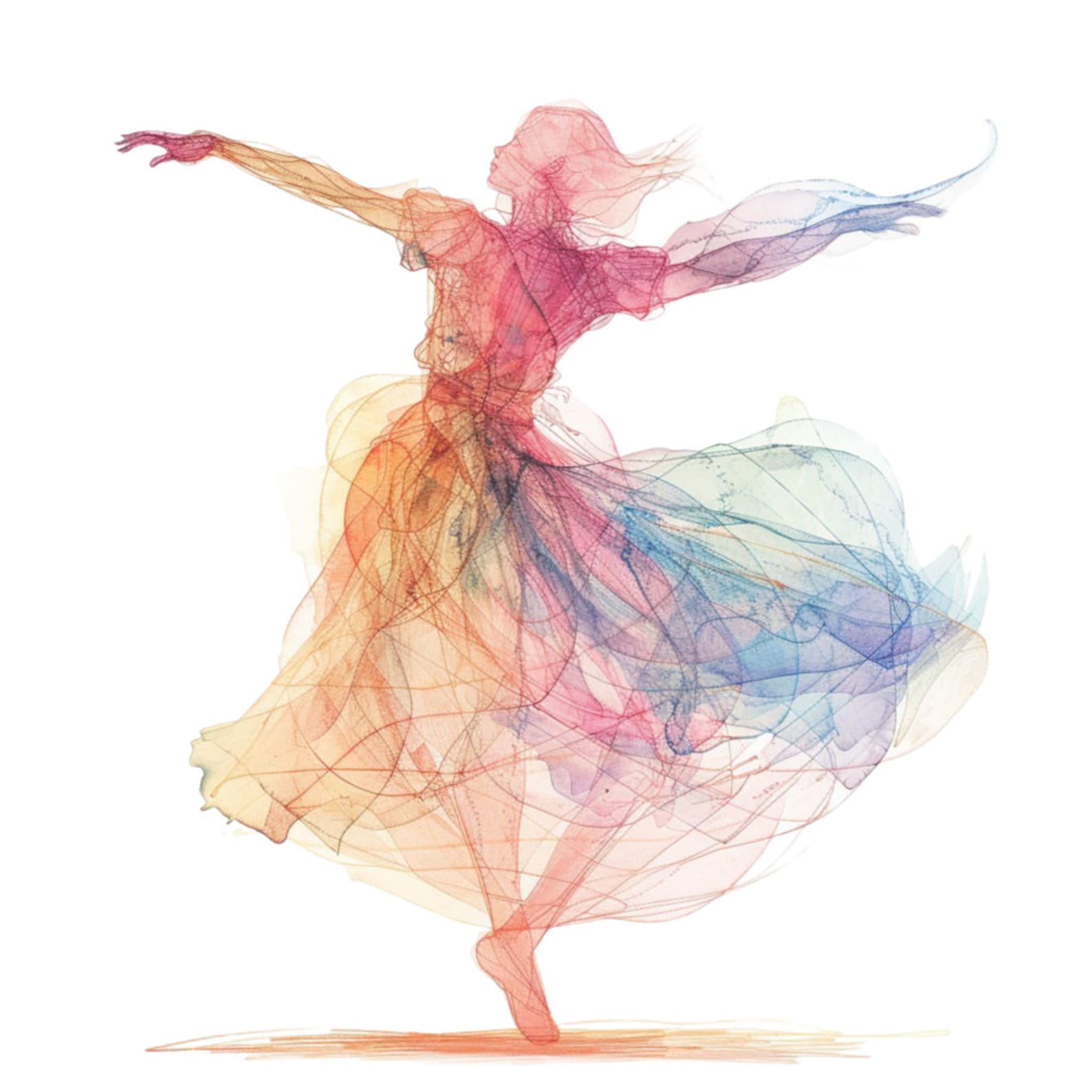 16 Abstract Woman Dancing Dancer Clipart Bundle, 16 High-quality JPG ...
