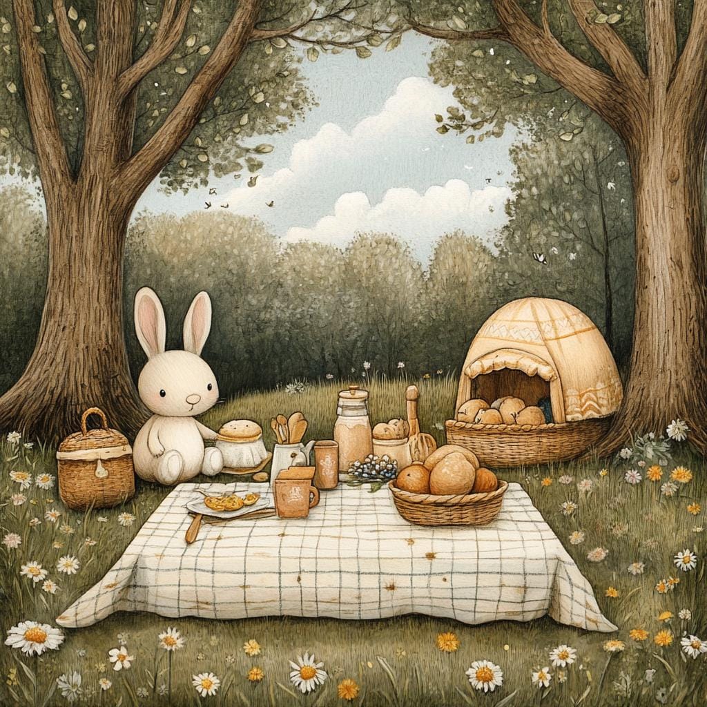 Summer Picnic in Park Clipart Bundle, 16 High-quality JPG, Card Making ...