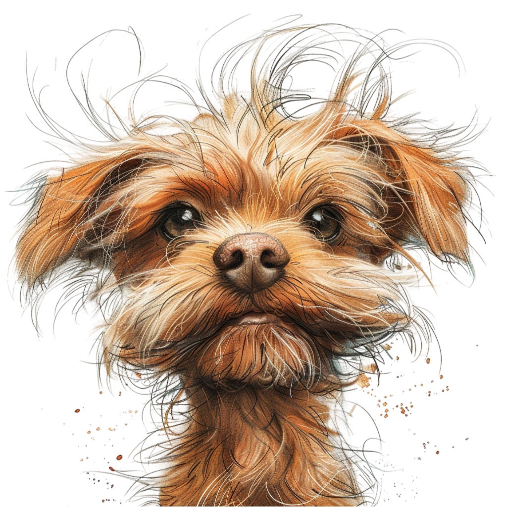 16 Crazy Wild Hair Dog Clipart Bundle, 16 High-quality JPG, Craft Art ...