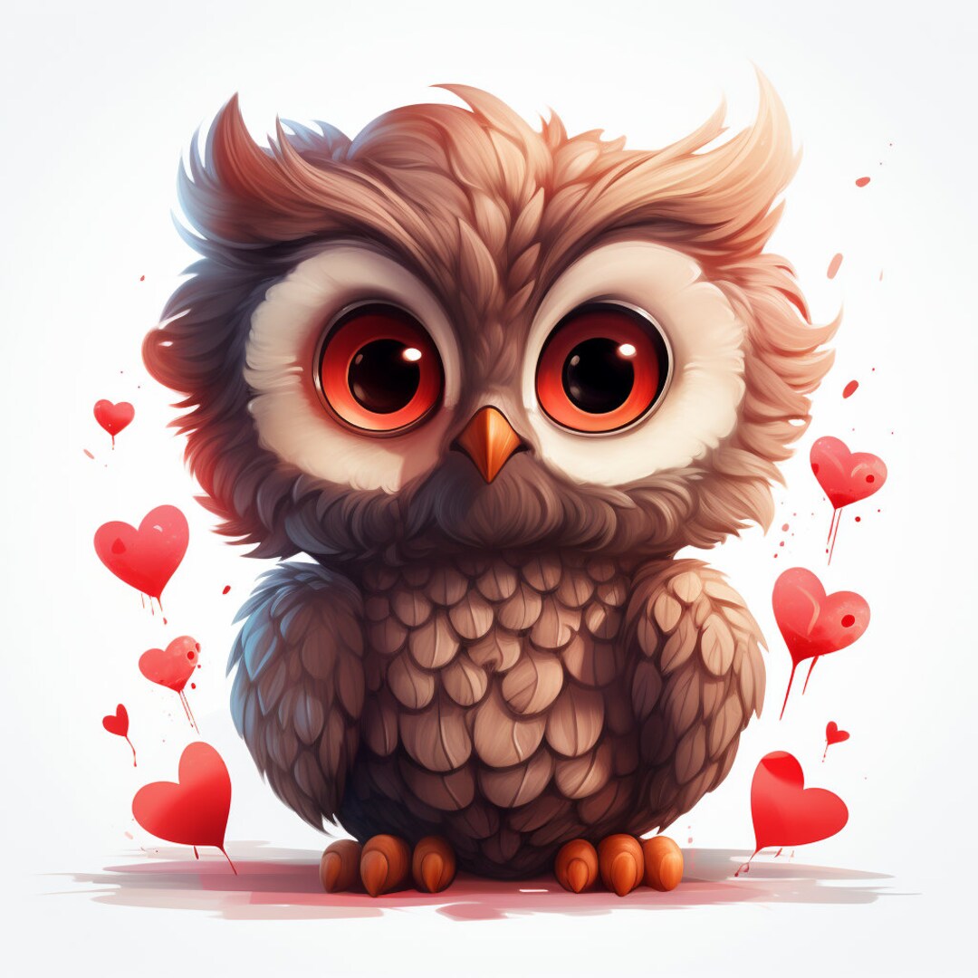15 Valentine Owl Clipart Bundle, High-quality JPG, Craft Art, Card ...