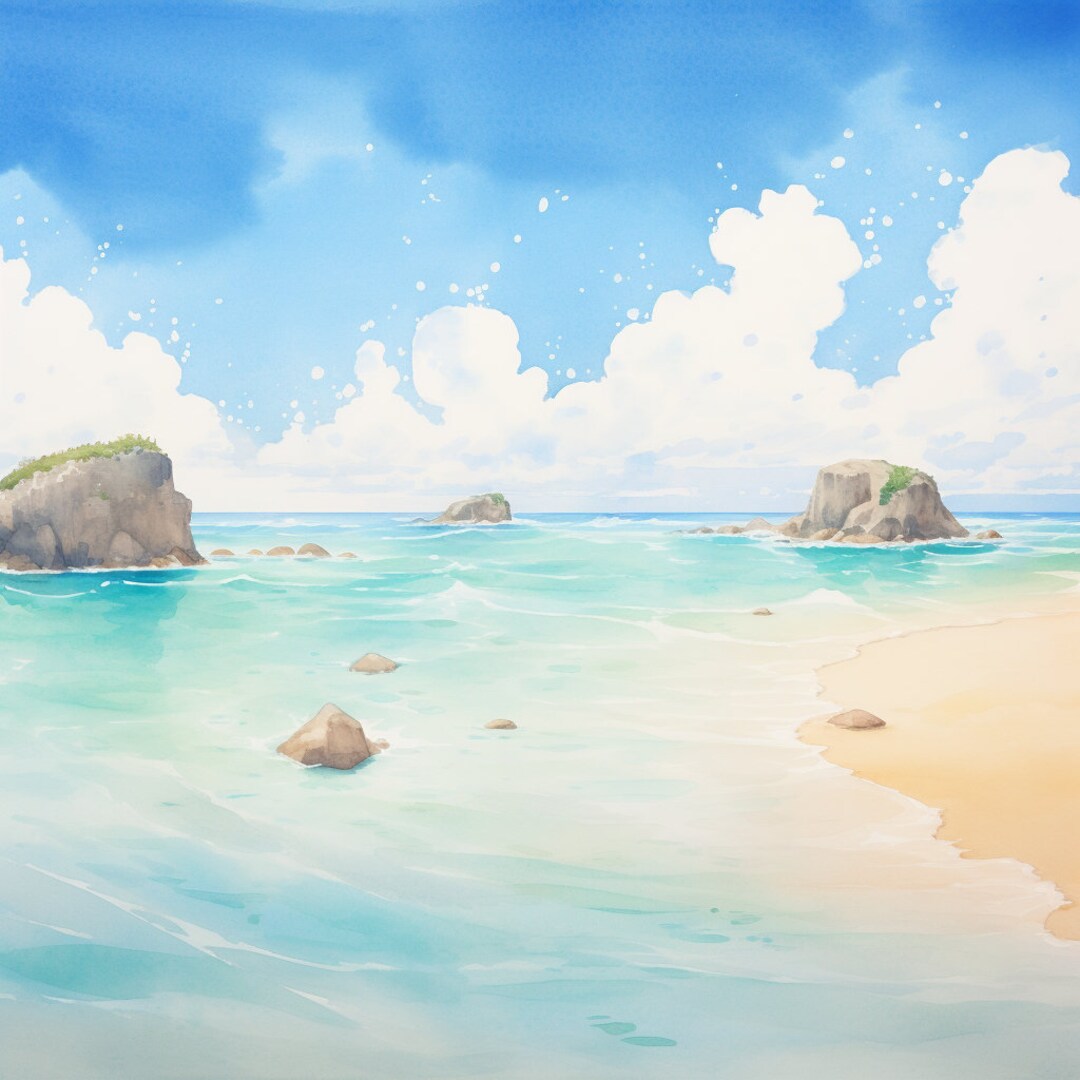 15 Dreamy Beach Clipart Bundle, High-quality JPG, Craft Art, Card ...