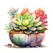 14 Succulents in Pots Clipart Bundle, High-quality JPG, Invitations ...