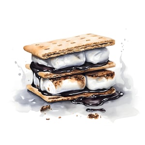 14 Smores Clipart Bundle, High-quality JPG, Kitchen Art, Card Making ...