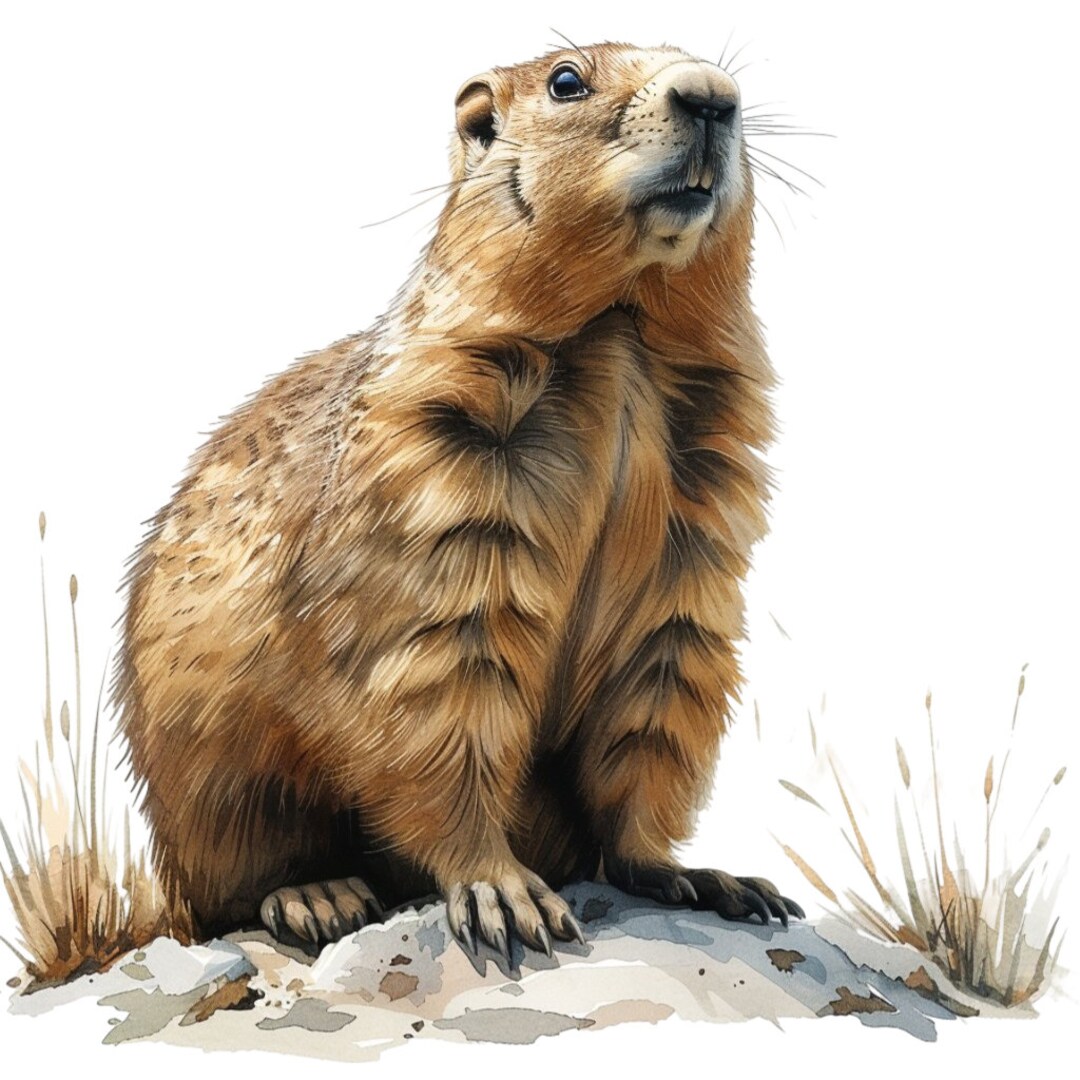 Charming Groundhog Clipart Bundle, High-quality JPG, Craft Art, Card ...