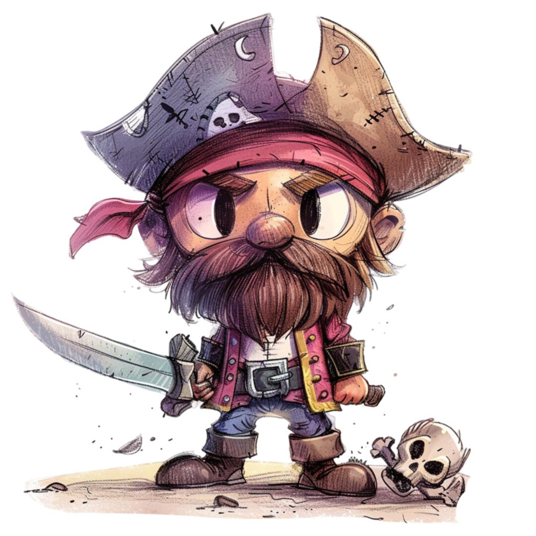 Pirate Life, Boat, Sword, Map Gold Clipart Bundle, 15 High-quality JPG ...