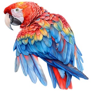 Beautiful Macaw Clipart Bundle, 16 High-quality JPG, Craft Art, Card ...