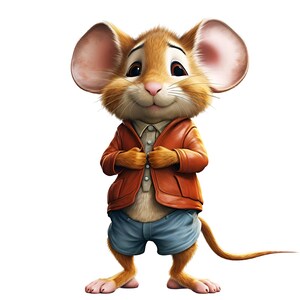 17 Cute Funny Mouse Clipart Bundle, Transparent PNG, Card Making, Clip ...