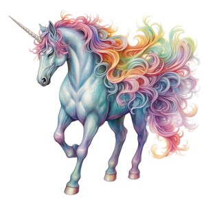 16 Rainbow Unicorn Clipart Bundle, High-quality JPG, Craft Art, Card ...
