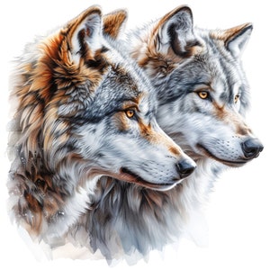 Wolf Pack Clipart Bundle, 12 High-quality JPG, Craft Art, Card Making ...