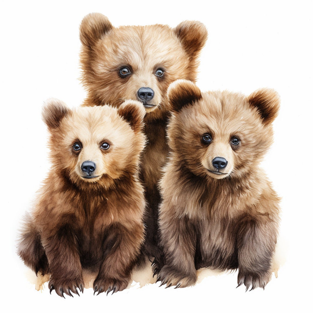 14 Brown Bear With Friends Clipart Bundle, High-quality JPG, Nursery ...